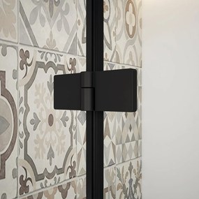 Gelco Trinity Black čtvercový sprchový kout 80 x 80 x 200 cm otevírací levá černá sklo čiré GT5680-80CL-B