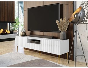 Skříňka pro TV 160 Brimono, Barva dřeva: bílá/bílý lesk