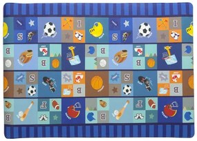 Koberce Breno Kusový koberec Dwinguler Hvězdný hráč , Modrá, Vícebarevné, 130 x 190 cm