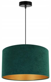 Závěsné svítidlo Mediolan, 1x tmavě zelené/zlaté textilní stínítko, (fi 35cm)