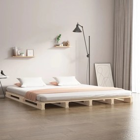 vidaXL Postel z palet 120 x 200 cm masivní borové dřevo [821389] Barva: Šedá