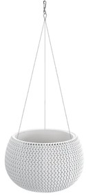 PROSPERPLAST Závěsný květináč - SPLOFY BOWL WS Průměr: 37 cm, Barva: bílá