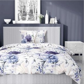 Detexpol Saténové povlečení 140x200 akvarelové květy v levandulových odstínech 5222 A Home Satin 41