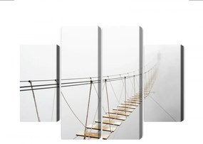 Vícedílný obraz Visutý Most V Mlze Nedostatek Nedostatek Přírodní plátno 120x90