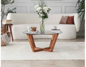 Designový konferenční stolek Calypso 75 cm dřevěný