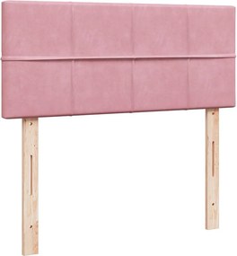 Box spring postel s matrací růžová 120x190 cm samet 3287691