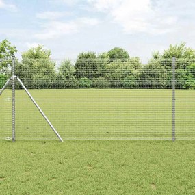 Zemní upevnění svařované drátěné ploty 50 x 1 m Stříbrná 3351644