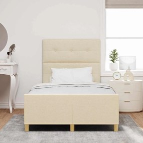 Rám postele s čelo Krémová 120 x 190 cm textil 3344716