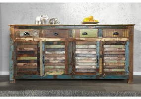 Massive home | Barevná komoda z masivu Avadi 160 cm reycklované dřevo