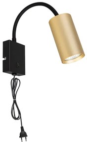 Brilagi - Flexibilní nástěnná lampa SELE 1xGU10/30W/230V černá/zlatá