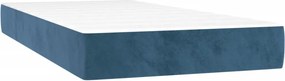 Box spring postel s matrací tmavě modrá 120x190 cm samet 3270005