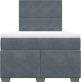 Box spring postel s matrací tmavě šedá 120 x 200 cm samet 3290877