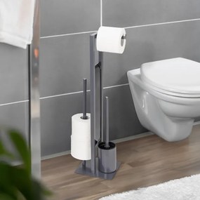 WENKO 25552100 - WC štětka RIVALTA 18x70 cm šedá/černá