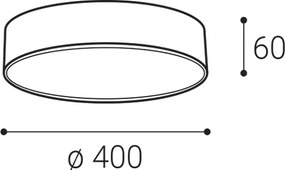 LED stropní svítidlo LED2 MONO SLIM 40cm černé 30W 2700K/3000K/4000K 1274273