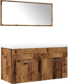 3dílná koupelnová sestava old wood kompozitní dřevo 3328587