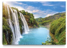 Malvis ® Obraz Čínský vodopád Velikost: 150x100 cm