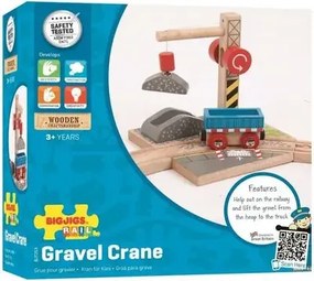 Bigjigs Rail Jeřáb se štěrkem / od 3 let