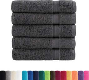 Prémiové ručníky do sprchy SOLUND 25 ks antracitové 70x140 cm 600 g/m² 137163