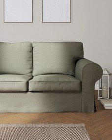 Potah na pohovku IKEA  Ektorp 3-místná, rozkládací STARÝ MODEL PIXBO barva šedá látka pletený vzor