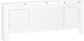 HOMCOM Rozkládací Kryt Radiátoru s Moderním Designem 139-208,5 x 20,5 x 82,5 cm MDF Bílá