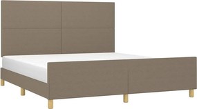 Rám postele bez matrace taupe 180 x 200 cm textil 3124915