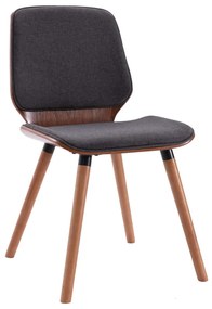 Jídelní židle 6 ks šedé textil,  3054811