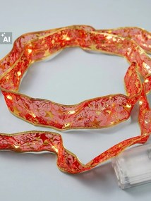 Sinsay - Vánoční LED girlanda s hvězdičkami - červená