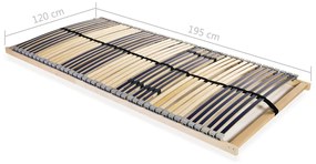 vidaXL Lamelový rošt postele se 42 lamelami 7 zón 120 x 200 cm
