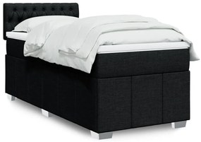 Box spring postel s matrací černá 90x190 cm textil 3286932
