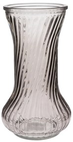 Skleněná váza Vivian, hnědá, 21 x 10 cm