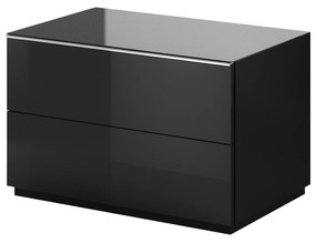 Závěsný TV stolek Henry Typ 39 (černá + černý vysoký lesk). 1030251