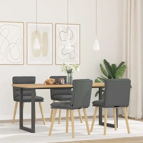 Jídelní židle 4 ks tmavě šedé textil 3315394