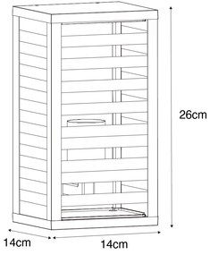 Moderní venkovní nástěnné svítidlo černé 26 cm IP44 - Reims