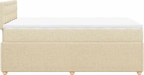 Box spring postel s matrací krémová 120x200 cm textil 3289742
