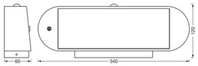 LEDVANCE Endura Style Solar Oval nástěnné 3000K