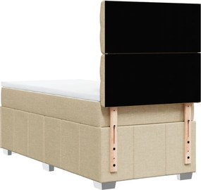 Box spring postel s matrací krémová 80 x 200 cm textil 3291507