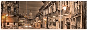 Obraz na plátně - Magické noční staré město - panoráma 5258FC (120x40 cm)