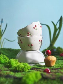 Sinsay - Miska s motivem třešní - bílá