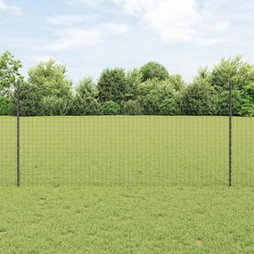 Euro plot s pilotem 10 x 1,2 m Ocel potažená PVC Šedá Síťovina 3336058
