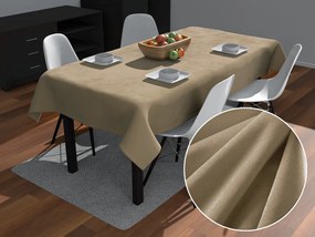 Biante Sametový obdélníkový ubrus Velvet Premium SVP-026 Kávově béžový 120x180 cm