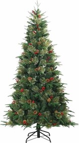 Umělý Skládací Vánoční Strom s stojanem Zelená 210 cm PE a PVC 3397428