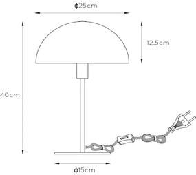 Lucide 45596/01/30 - Stolní lampa SIEMON 1xE14/25W/230V černá