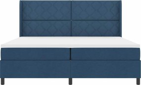Postel s boxspringem s polštářem Modrá 200 x 200 cm textil 3341734