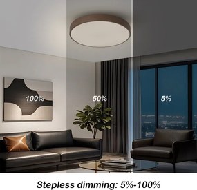 Brilagi - LED Stm stropní svítidlo POOL LED/48W/230V 3000-6000K 40 cm hnědá+DO