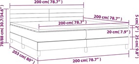 Box spring postel s matrací černá 200x200 cm samet 3141385