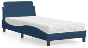 Postel s matrací Dover modrá 90 x 190 cm textil 3208310