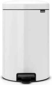 Bílý nášlapný ocelový odpadkový koš 20 l NewIcon – Brabantia