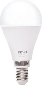 RETLUX RLL 678 G45 E14 mini Globe 3W / 405 lm / 3000K - teplá bílá / D