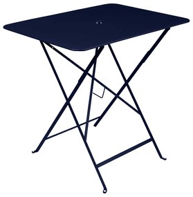 OnaDnes -20% Tmavě modrý kovový skládací stůl Fermob Bistro 57 x 77 cm