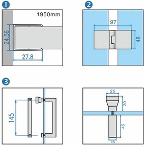 BPS-koupelny Čtvercový sprchový kout HYD-SK08B 90x90 černá/transparent